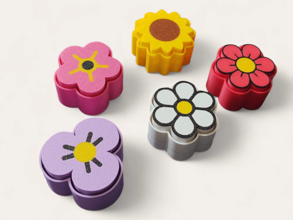 Flower Clickers Set - 5 Cute & Colorful Flowers by MakerPeace 3D ...
