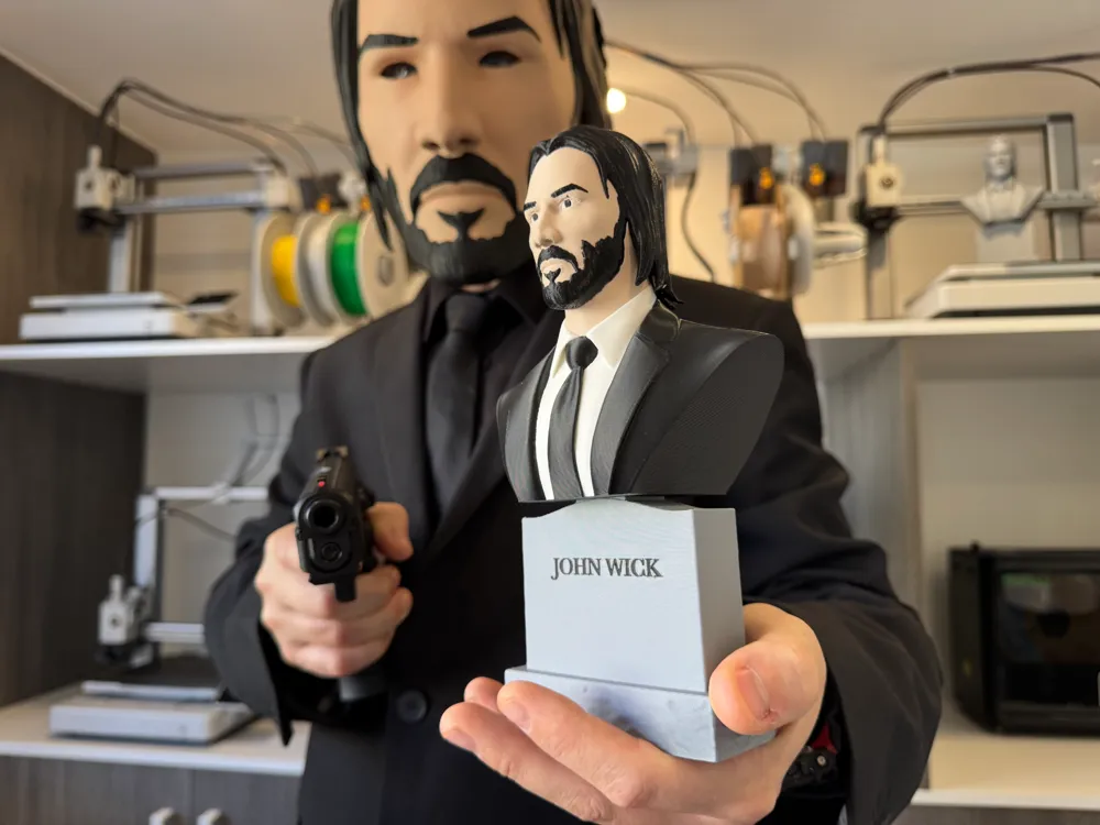John Wick (Fan Art) Bust Sculpture by KristenForge - MakerWorld