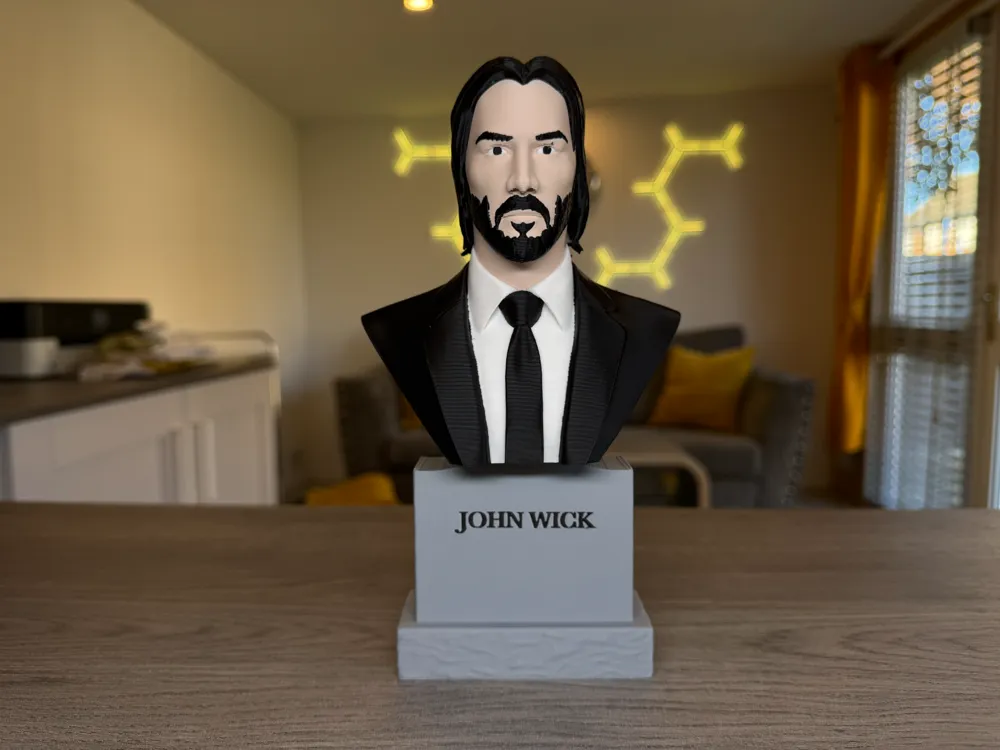 John Wick (Fan Art) Bust Sculpture by KristenForge - MakerWorld