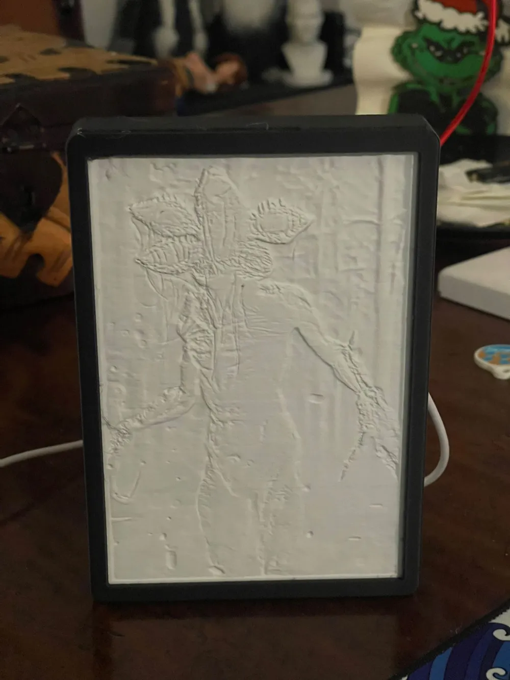 Demogorgone Lithophane 105x158mm - Free 3D Print Model - MakerWorld