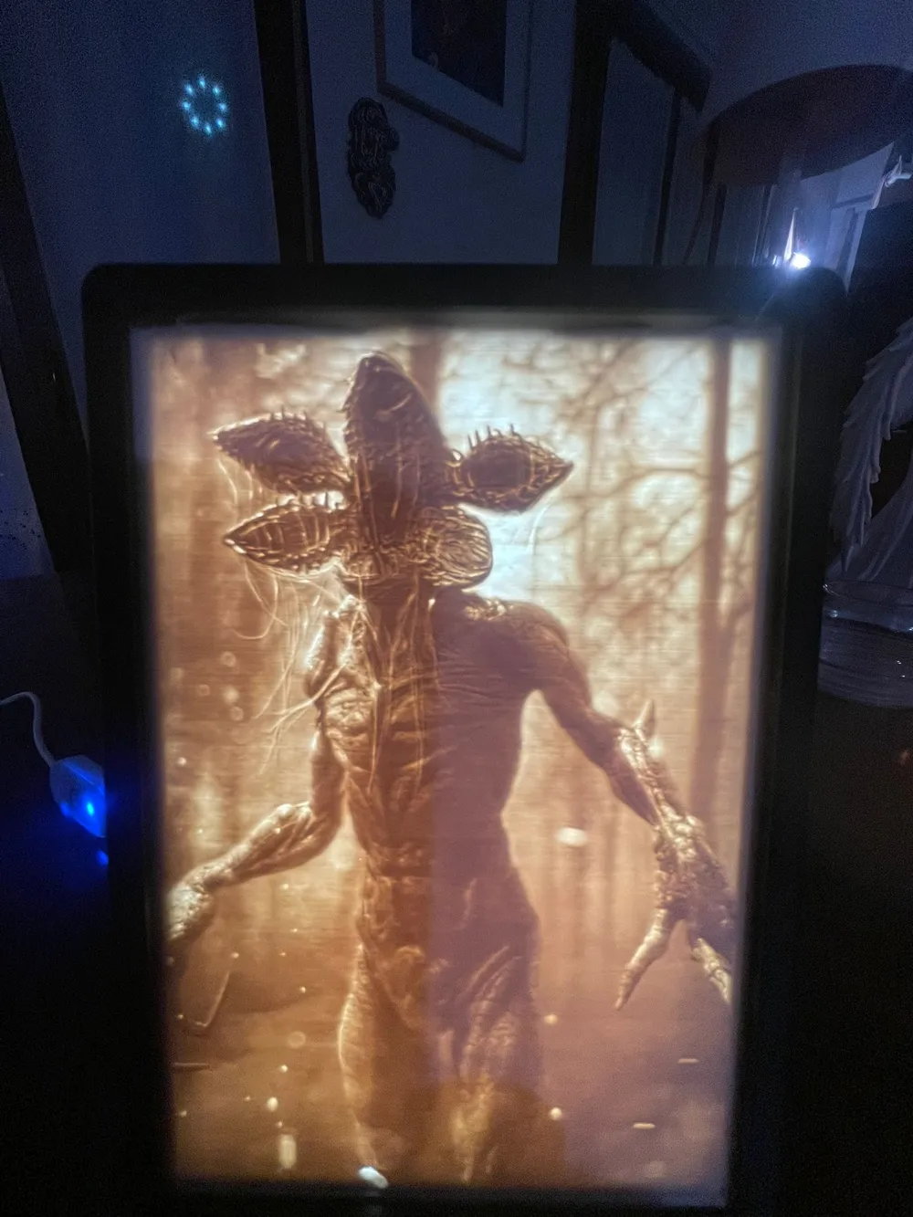 Demogorgone Lithophane 105x158mm - Free 3D Print Model - MakerWorld