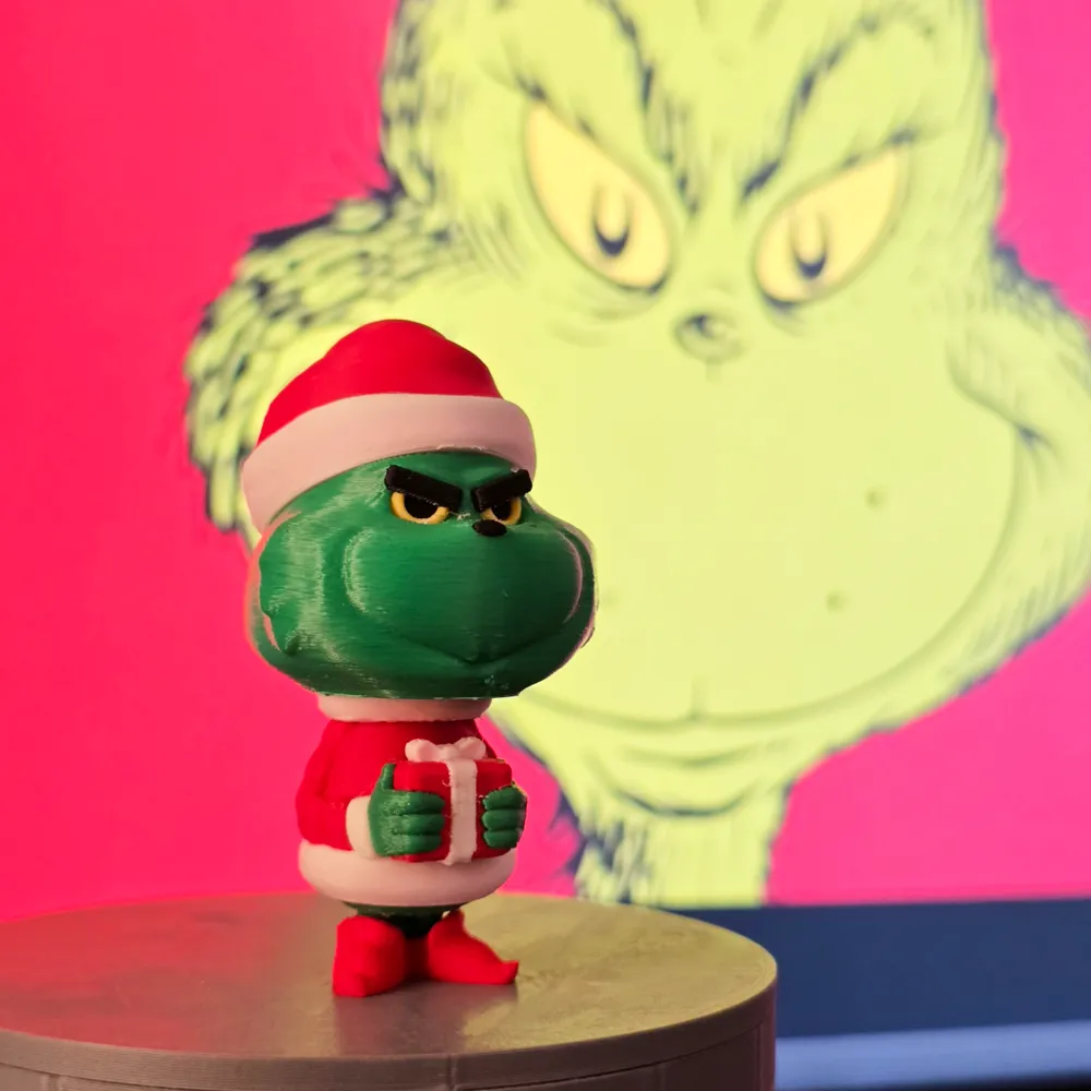 Chibi Christmas Grinch Figure - AMS Ready by Muunk Studio MakerWorld ...