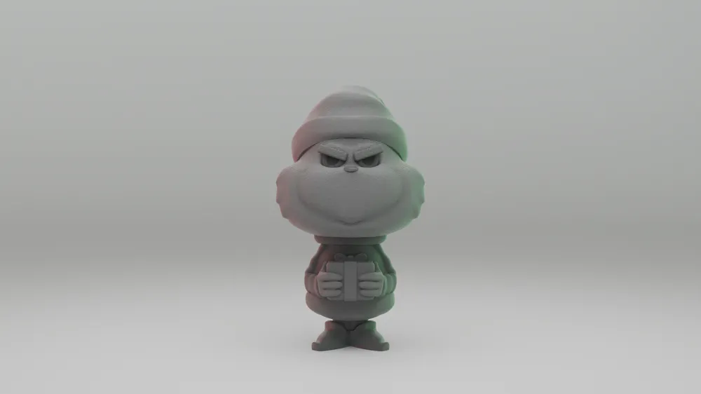 Chibi Christmas Grinch Figure - AMS Ready by Muunk Studio MakerWorld ...