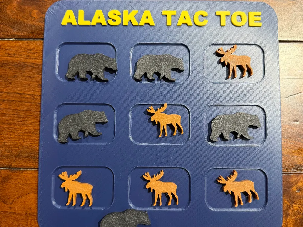 Alaska Themed Tic Tac Toe board by 3D River Designs MakerWorld ...