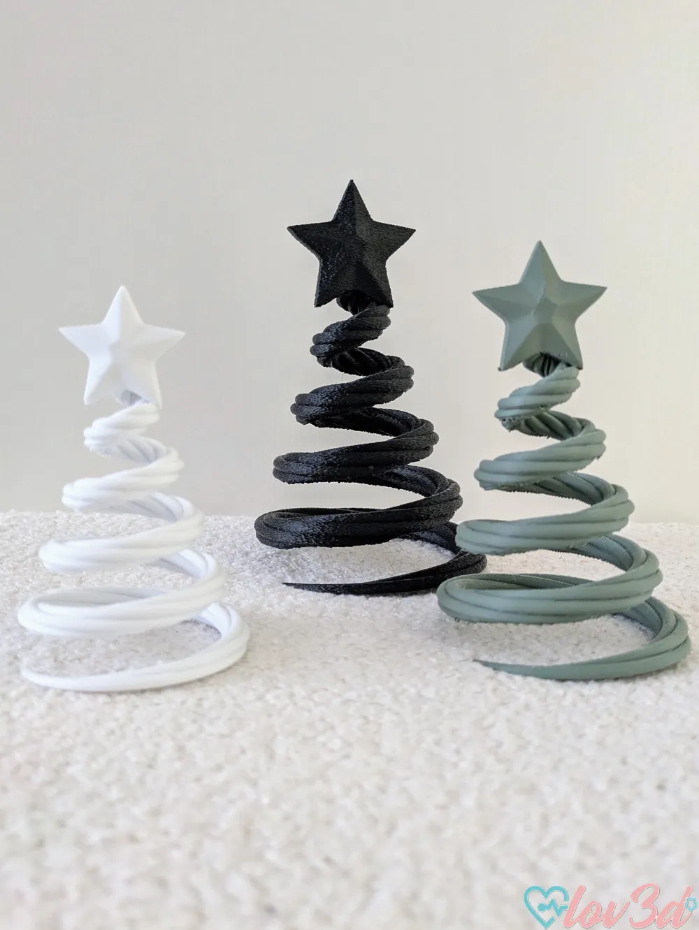 Spiral Rope Christmas Tree (3 Sizes,Fuzzy,Smooth) - Free 3D Print Model ...