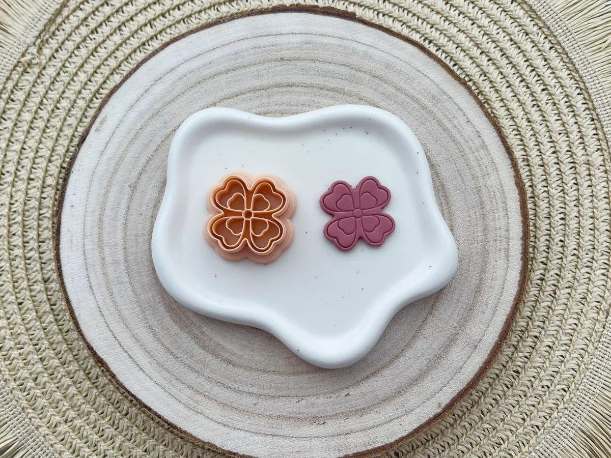 Four Leaves Clover Polymer Clay Earrings Cutter - Free 3D Print Model ...
