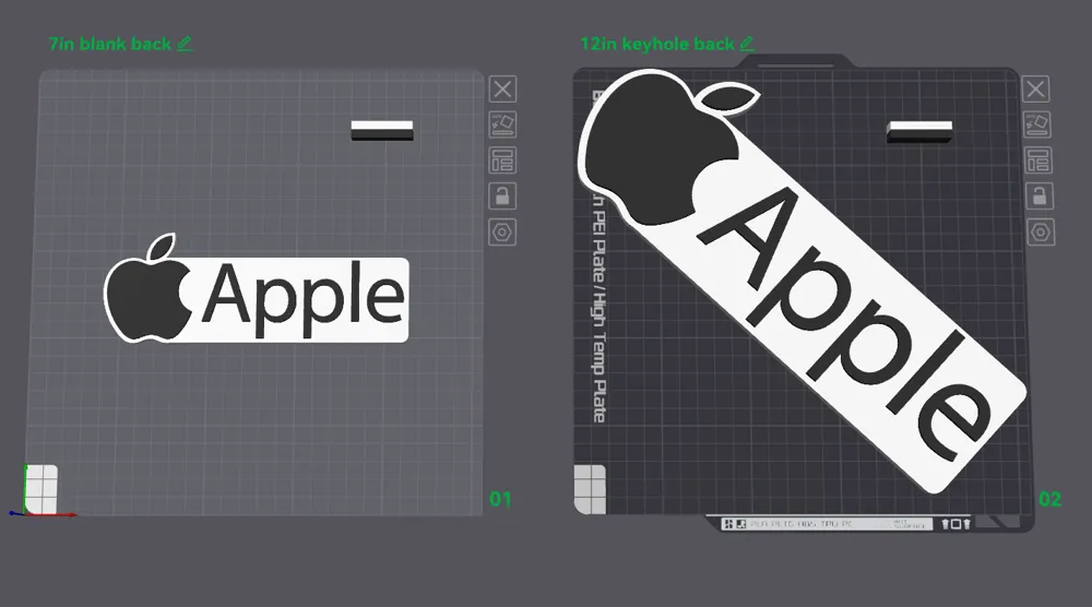 Apple logo sign plaque 2-sizes - Free 3D Print Model - MakerWorld