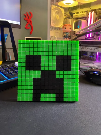 Minecraft Dirt Block Pixel Puzzle by P1S - MakerWorld