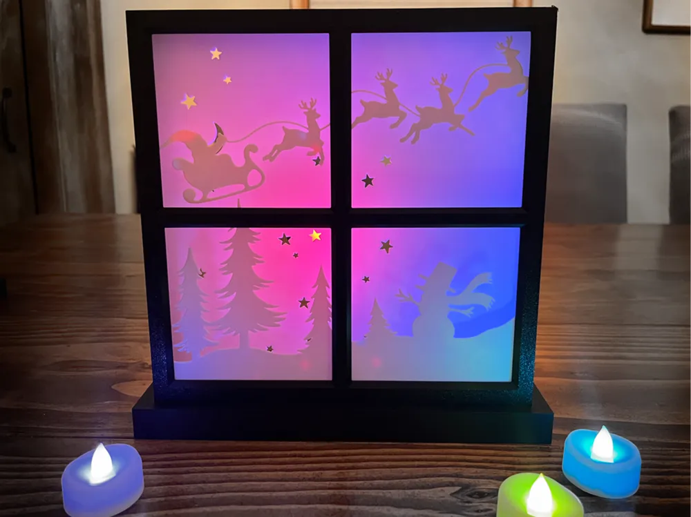 Christmas Window LED Light-up Scene by SH Designs - MakerWorld