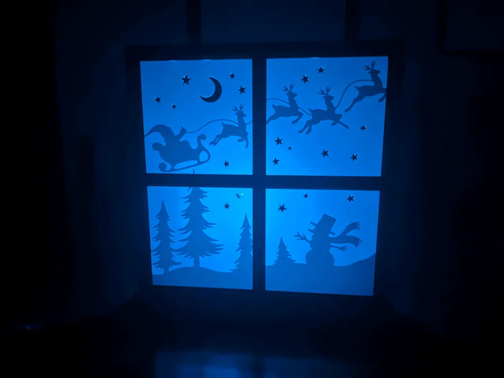 Christmas Window LED Light-up Scene by SH Designs - MakerWorld