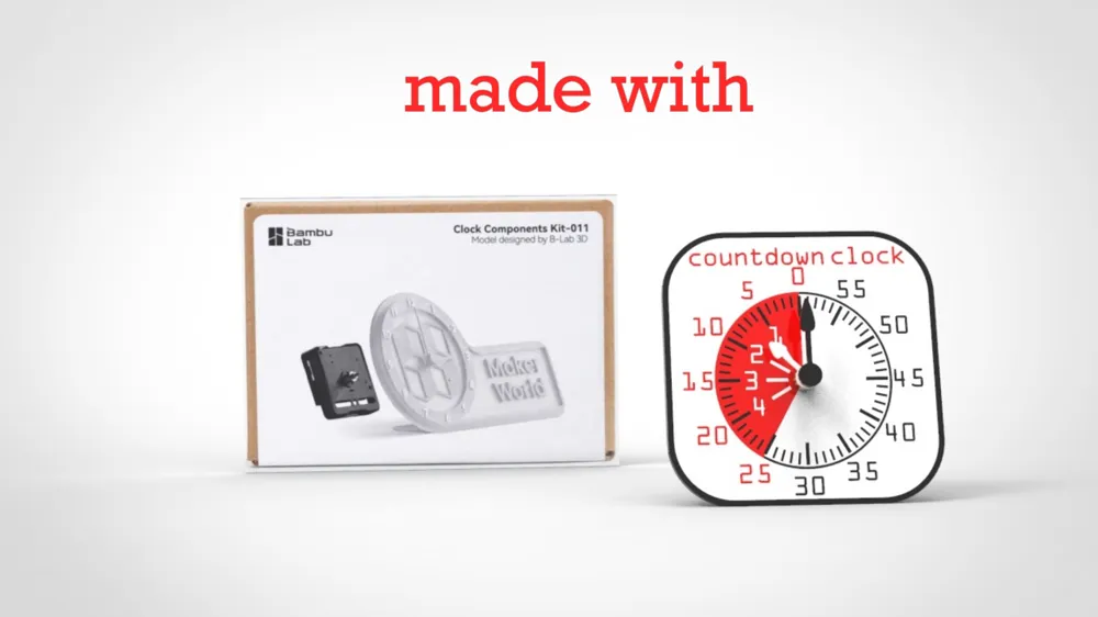 countdown clock whith Bambu lab clock kit - 011 by Eden-LAB - MakerWorld
