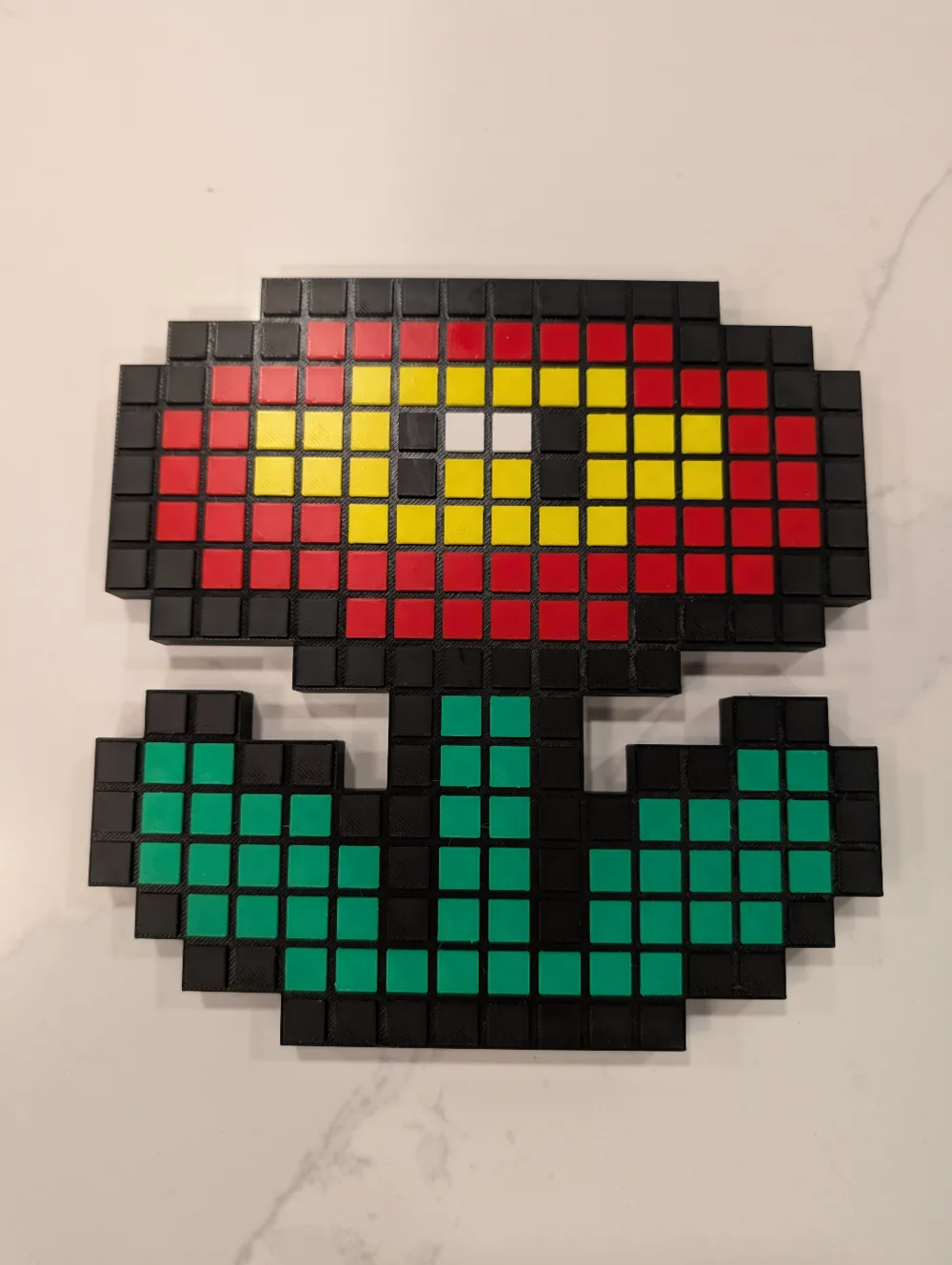 Pixel Art - Super Mario Fire Flower by temmu - MakerWorld