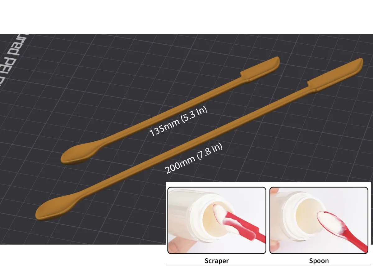 Mini-Spatula Set Only 7g filament (135mm & 200mm) - Free 3D Print Model ...