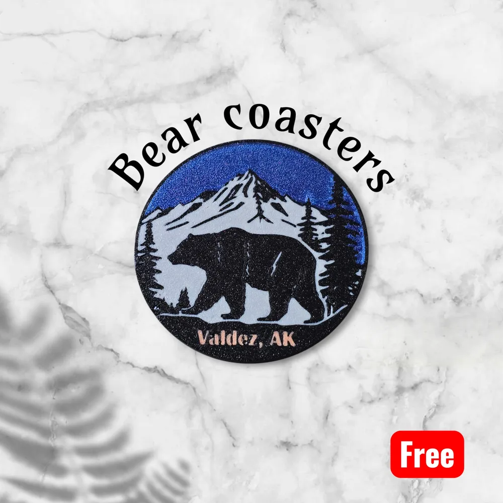 Bear Coasters by Splendidvenus MakerWorld: Download Free 3D Models