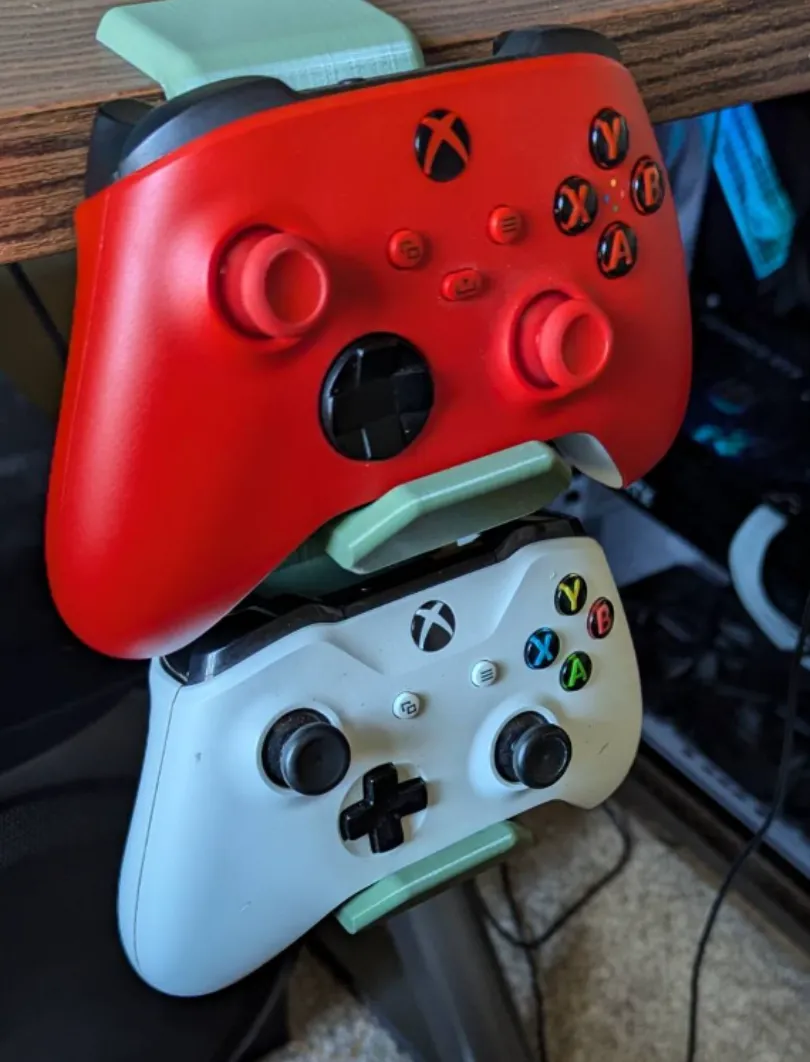 Dual Xbox Controller Holder Desk Mount Remixed by user_964330319 ...