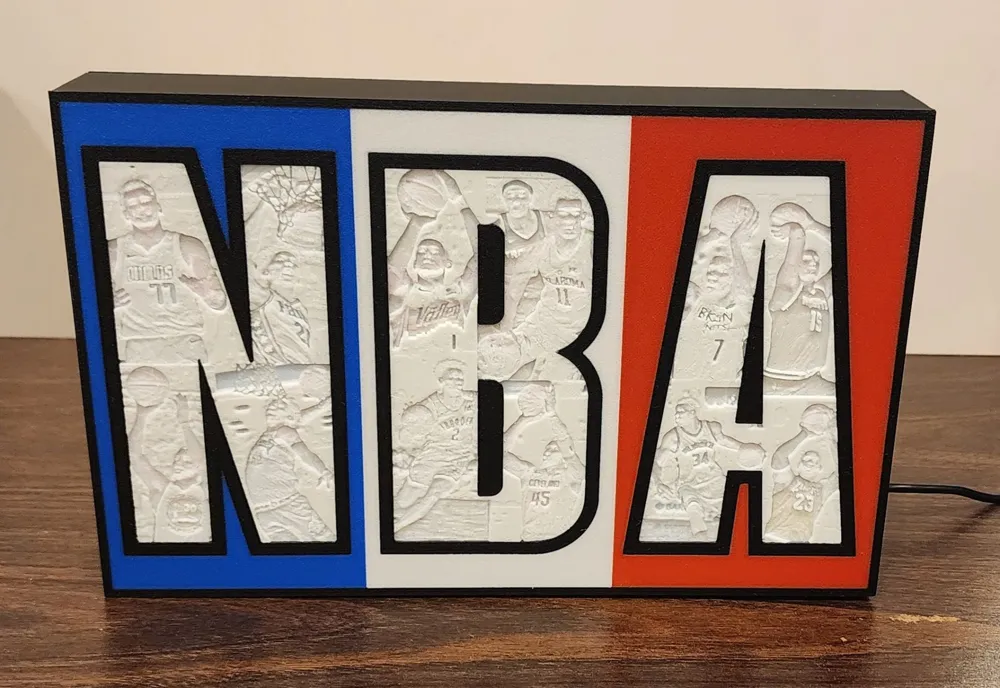 NBA Lithophane Lightbox by briankstan - MakerWorld