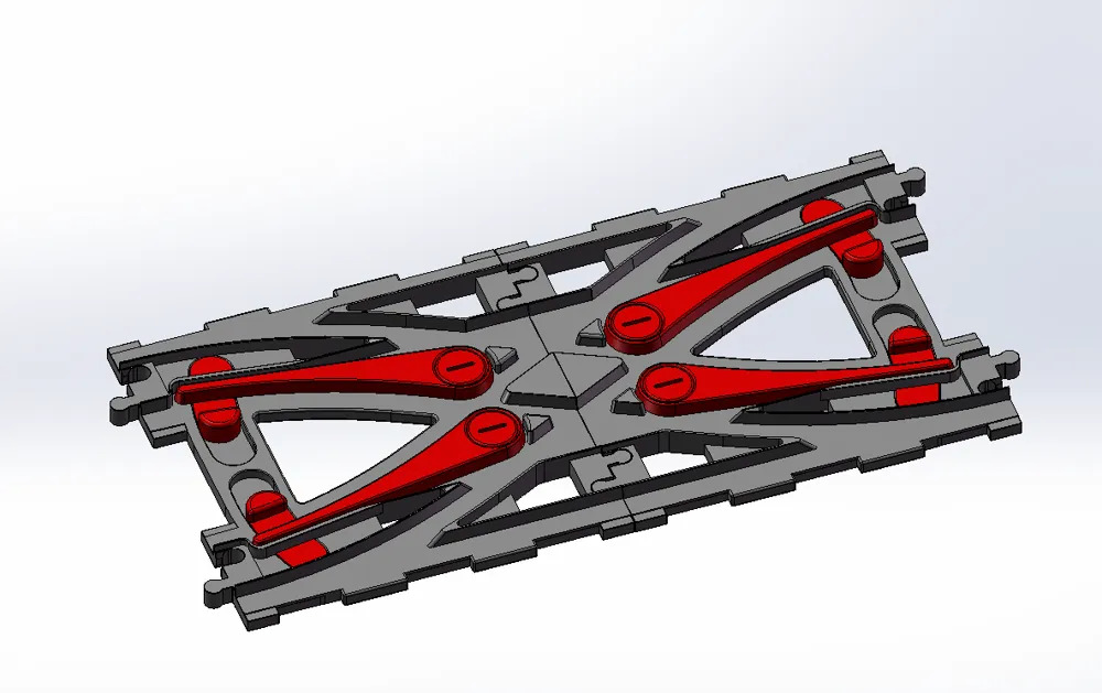 Duplo Train Track Double Crossover Switch by Thymen MakerWorld ...