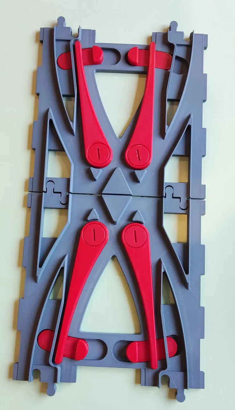 Duplo Train Track Double Crossover Switch by Thymen MakerWorld ...