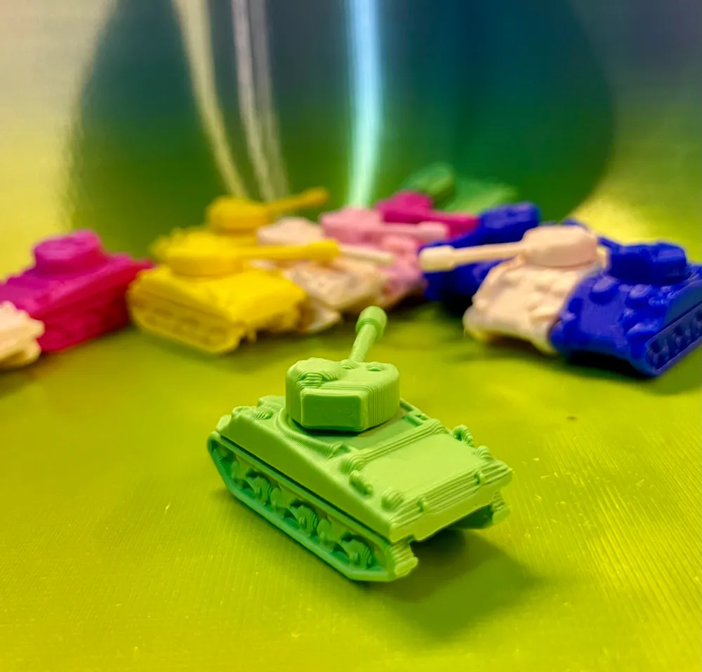 Mini Tank with moving turret Sherman by Vodvarek_Vodvar MakerWorld ...