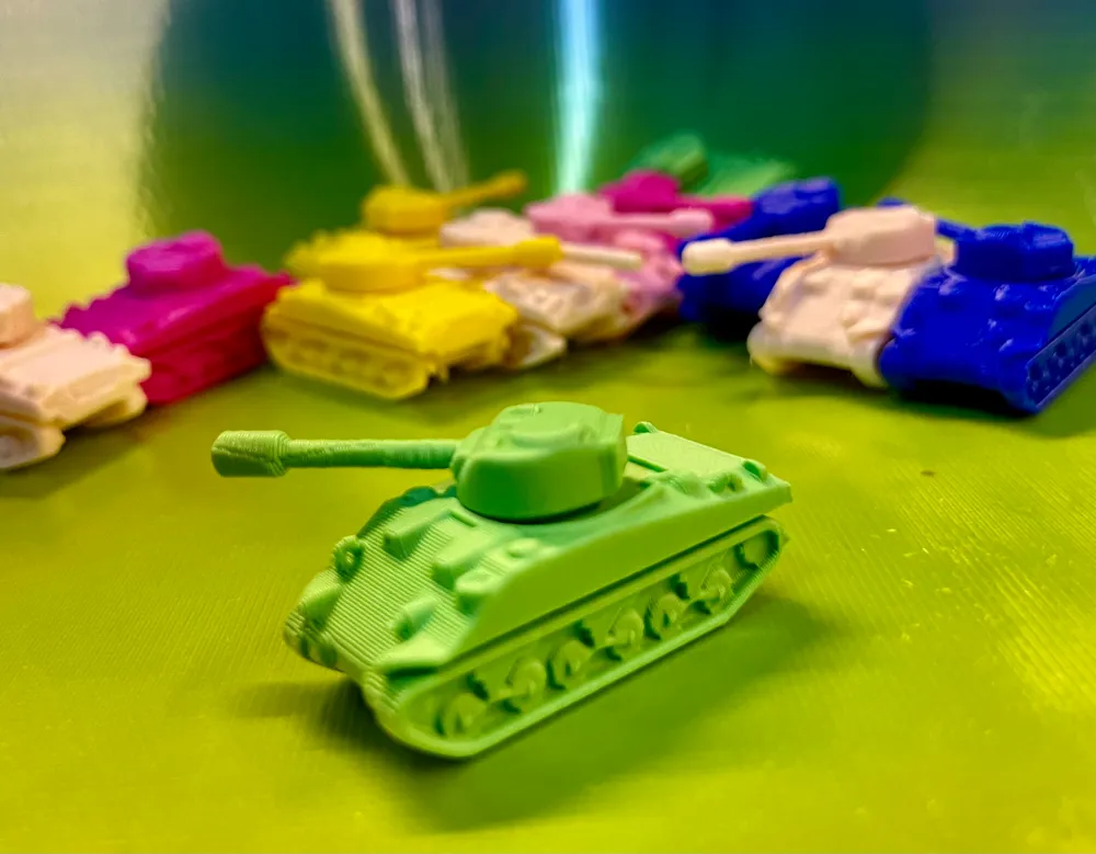 Mini Tank with moving turret Sherman by Vodvarek_Vodvar MakerWorld ...