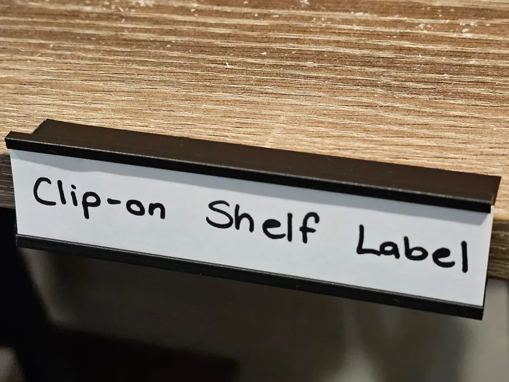 Customizable Clip on Shelf Label - Free 3D Print Model - MakerWorld