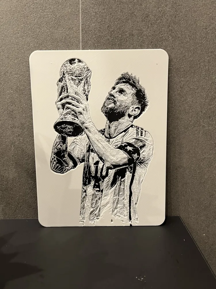 Lionel Messi lifting the FIFA World Cup - Free 3D Print Model - MakerWorld