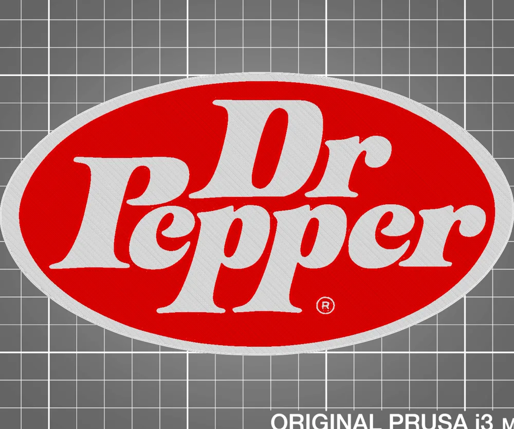 Classic Dr. Pepper Sign 2 Color by TripleGWorkshop - MakerWorld