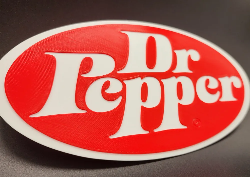 Classic Dr. Pepper Sign 2 Color by TripleGWorkshop - MakerWorld