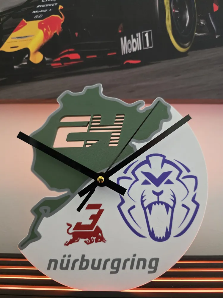 Nurburgring 24H Max Verstappen Desktop/Wall Clock - Free 3D Print Model ...