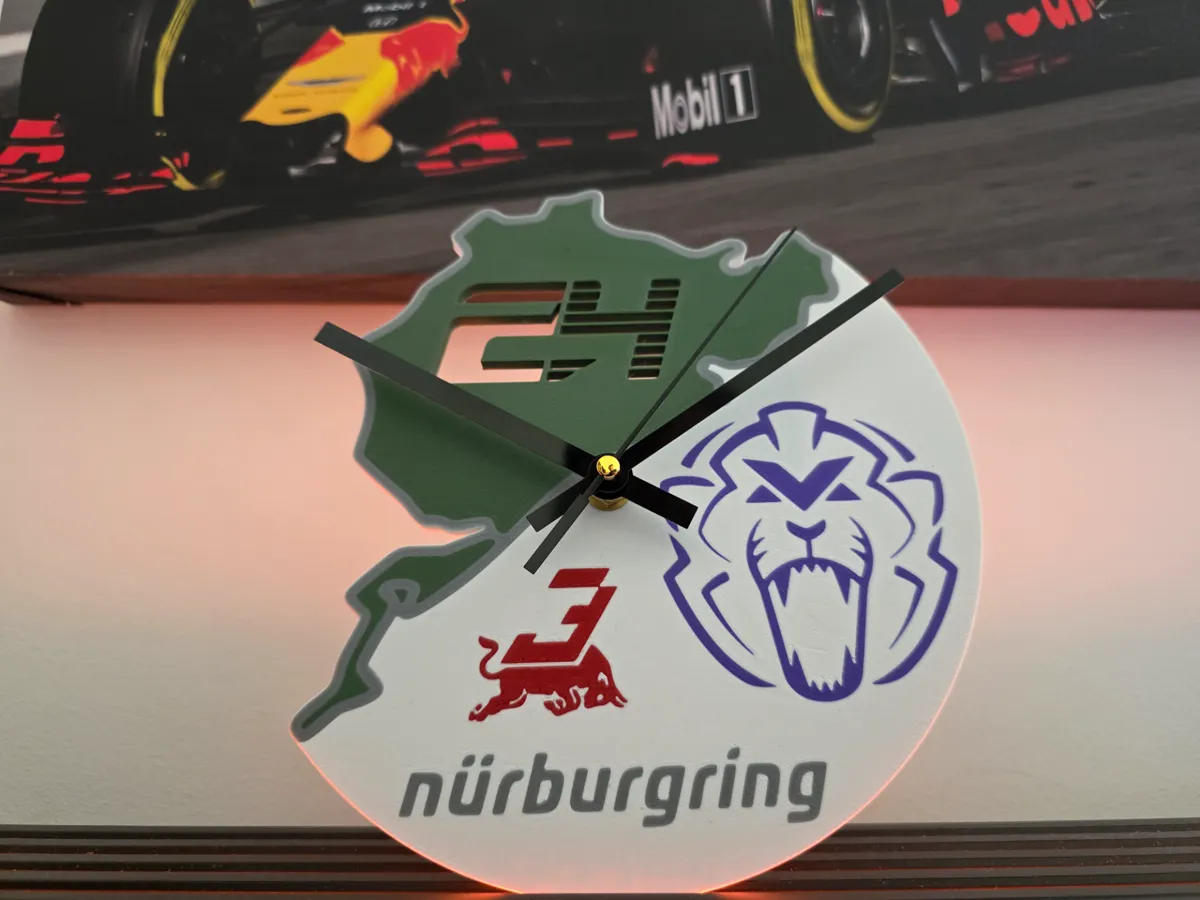 Nurburgring 24H Max Verstappen Desktop/Wall Clock - Free 3D Print Model ...