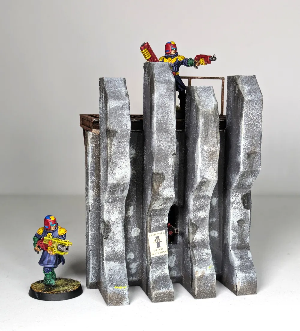 Brutalist Miniature Terrain - Precinct Walls - Free 3D Print Model ...