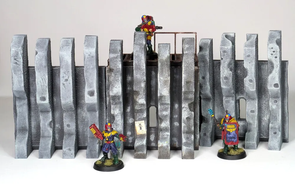 Brutalist Miniature Terrain - Precinct Walls - Free 3D Print Model ...