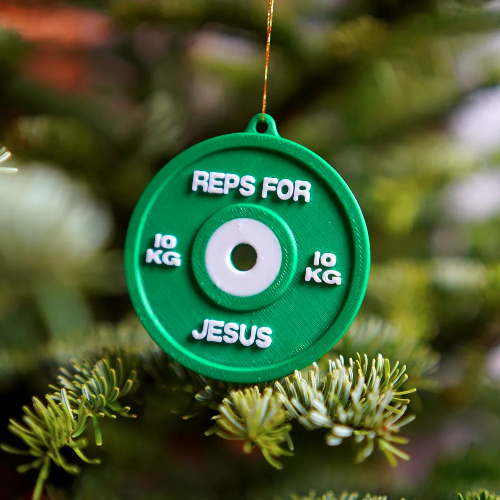 4 x Weight Plates Christmas Ornament [METRIC] by LeHa Design MakerWorld ...