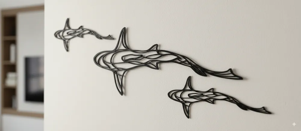Shark 2d decor by AnimeMania MakerWorld: Download Free 3D Models