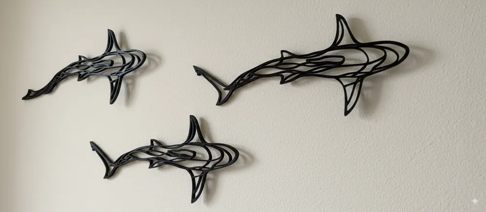 Shark 2d decor by AnimeMania MakerWorld: Download Free 3D Models
