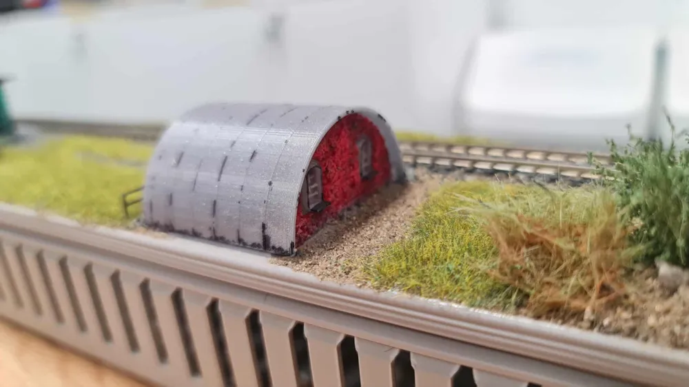 KATO N scale Arched Shed - Free 3D Print Model - MakerWorld