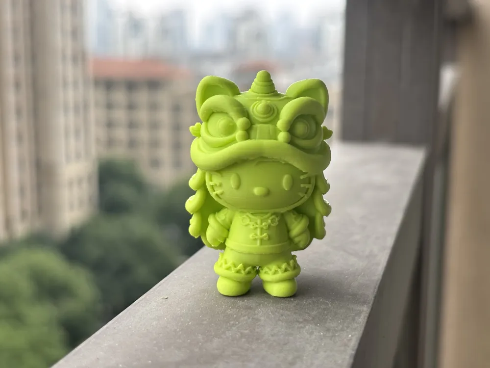 Lion Dance Hello Kitty - Free 3D Print Model - MakerWorld