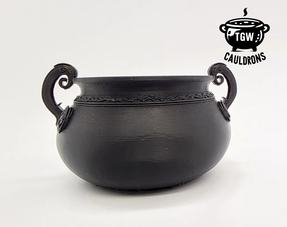 Fancy Cauldron - Flat Bottom - Free 3D Print Model - MakerWorld