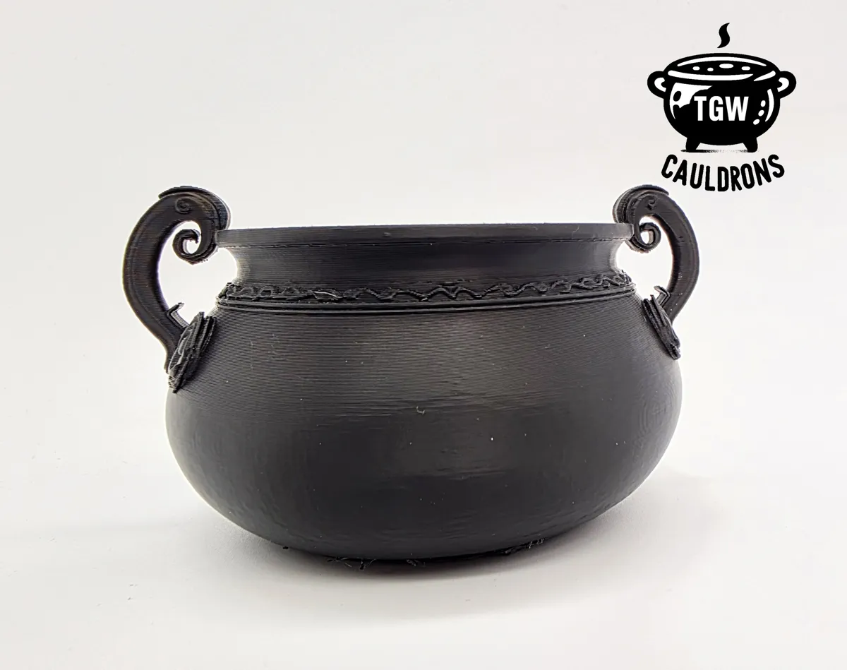 Fancy Cauldron - Flat Bottom - Free 3D Print Model - MakerWorld
