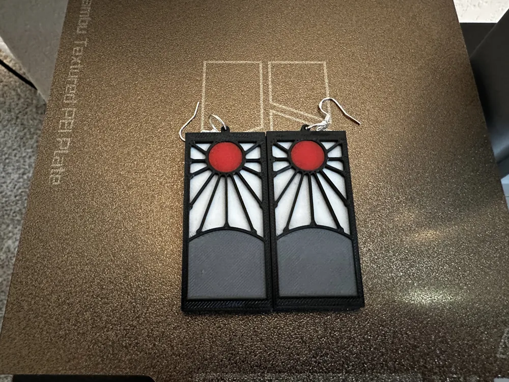Tanjiro Earrings - Free 3D Print Model - MakerWorld