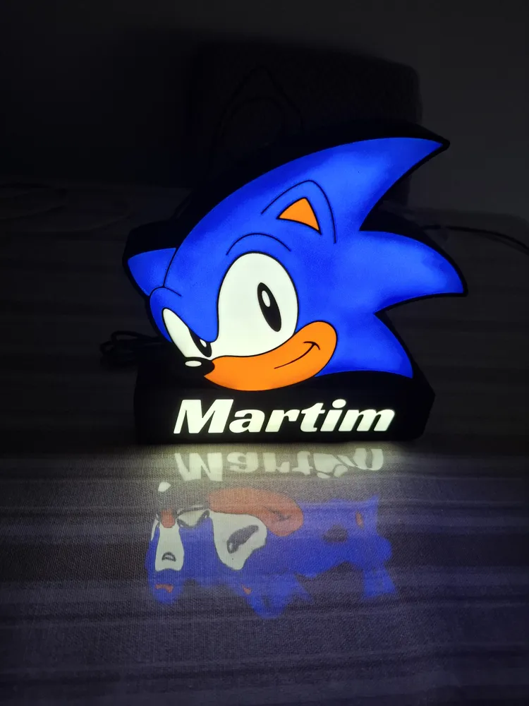 Sonic Lightbox by Raa_Rah MakerWorld: Download Free 3D Models