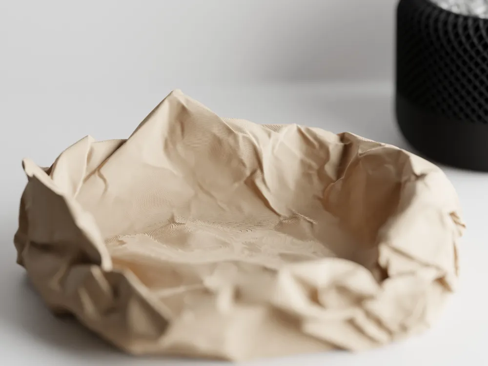 Crumbled Paper Bowl by HpInvent MakerWorld: Download Free 3D Models