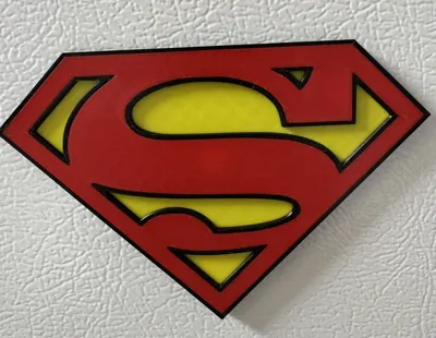 Multicolor Superman Logo Magnet by wotfan - MakerWorld