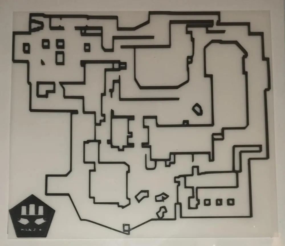 CS2 Mirage map outline - Free 3D Print Model - MakerWorld