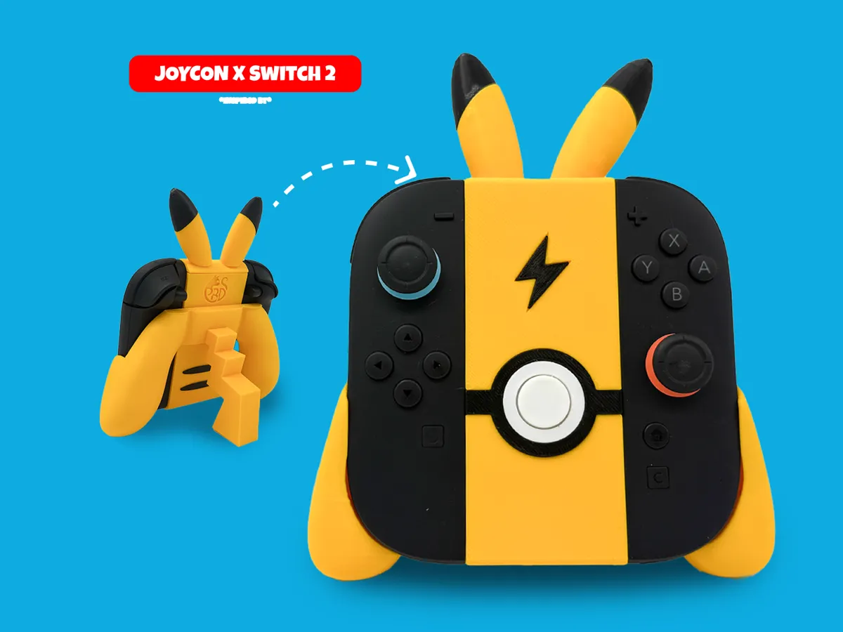 Joy-Con inspiriert (Switch 2) - Pikachu Griff – Kostenloses 3D ...