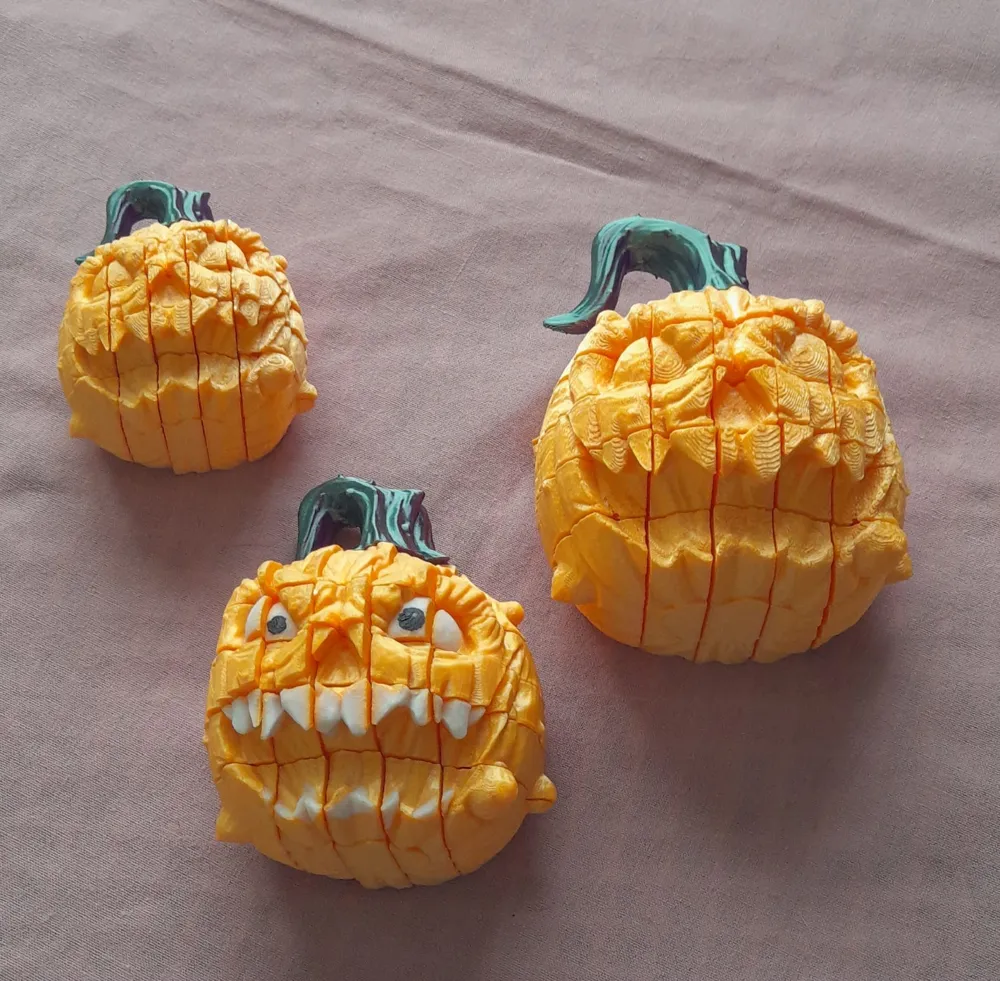 pumpkin pixel fidget by xanuth - MakerWorld