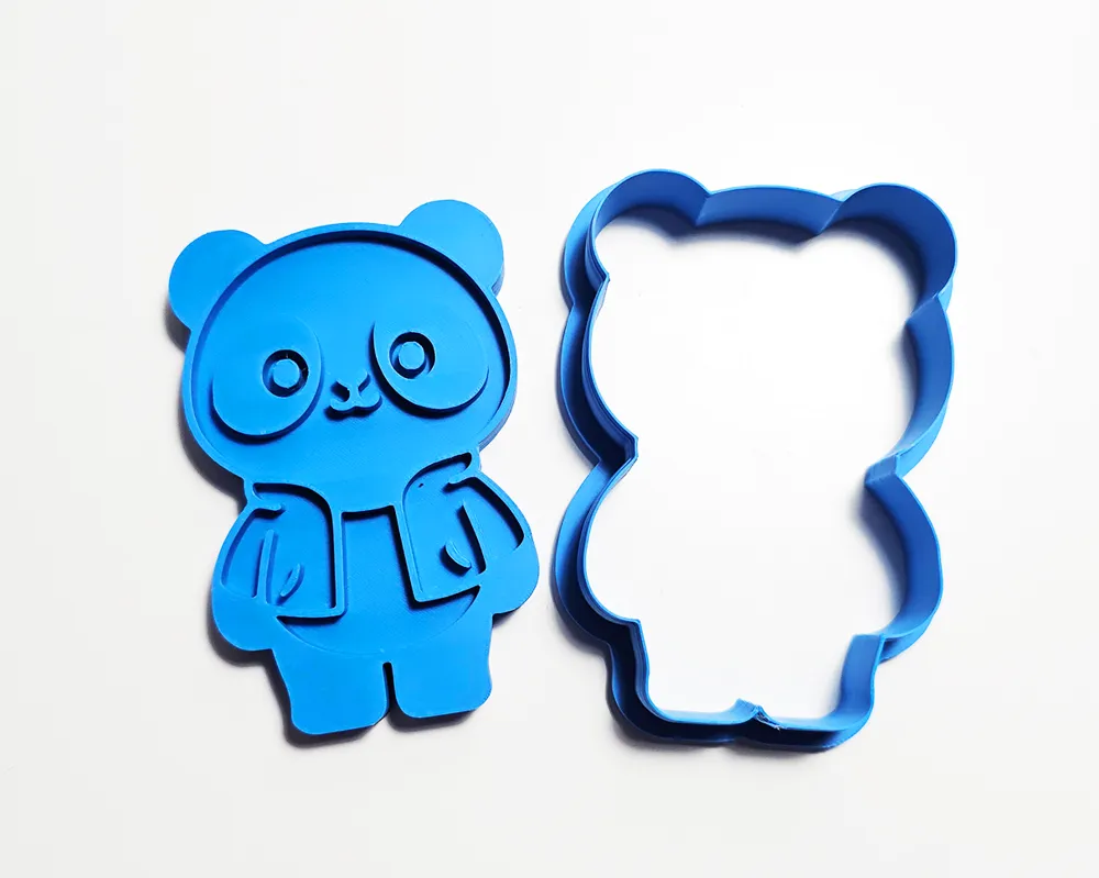 Panda in Jacket Cookie Cutter / Stamp - Free 3D Print Model - MakerWorld