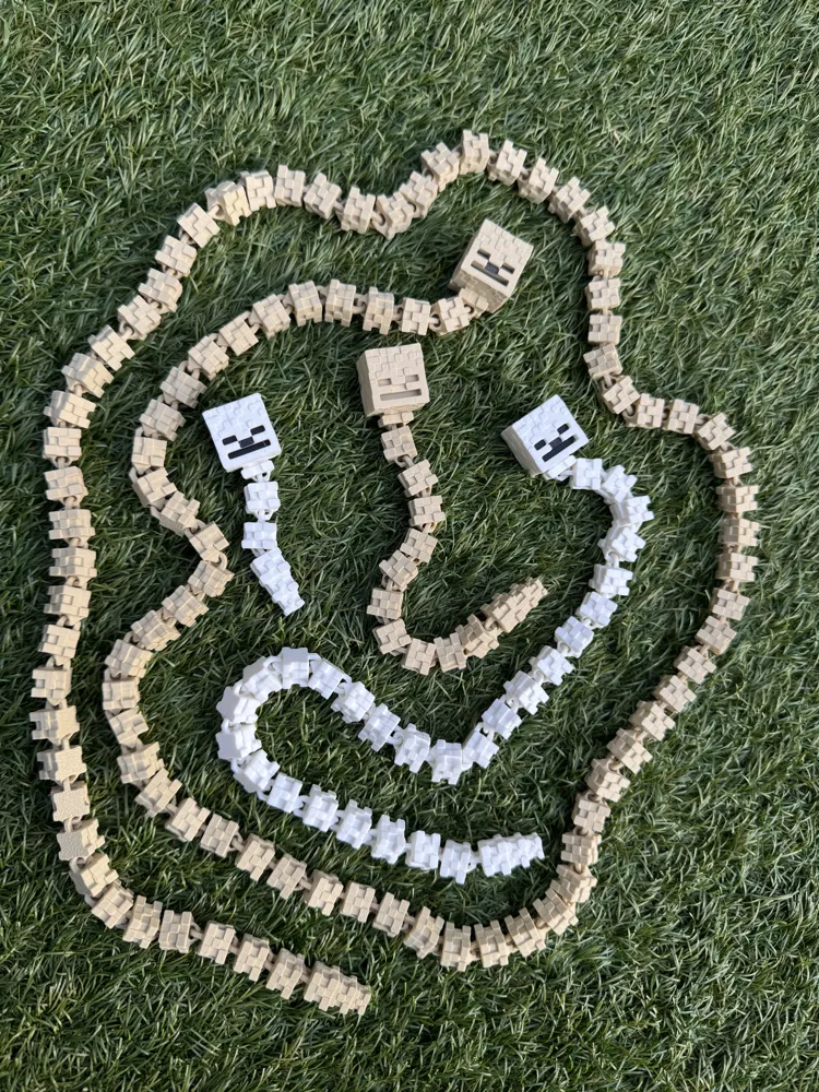 Articulated Minecraft Skeleton Spine and Skull by Paulies Prints ...