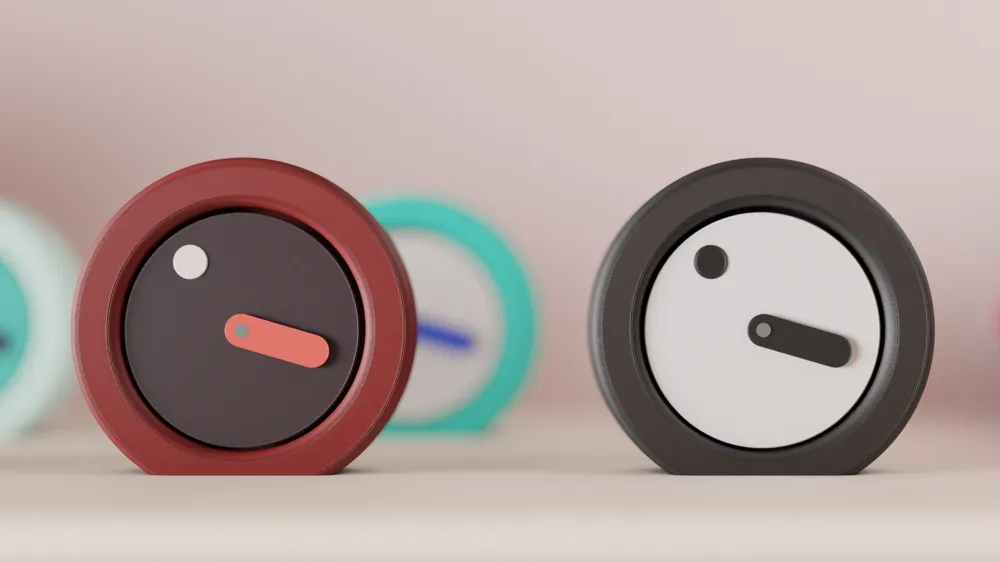 Desktop Clock. Minimalist Moving Face Modern Clock by Abstractia Design ...