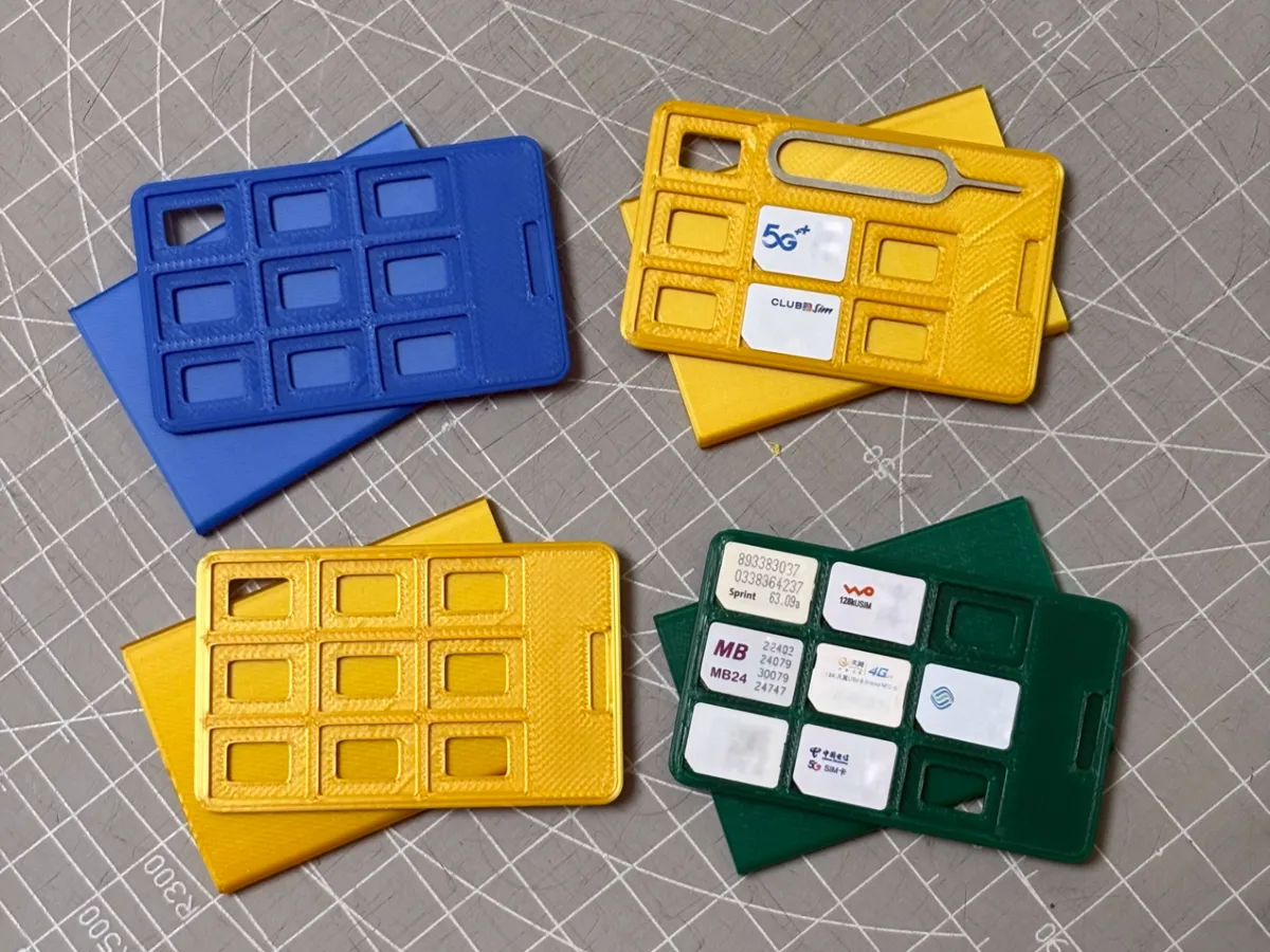 caja de almacenamiento de tarjetas nano SIM - Modelo de impresión 3D ...